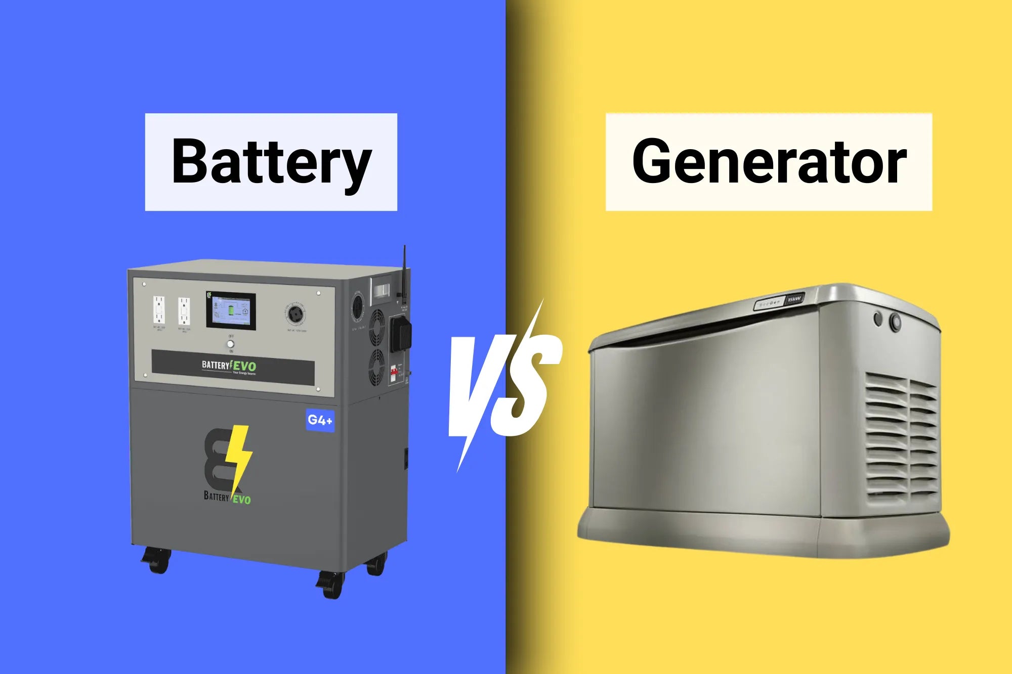 Solar Battery vs Standby Generator 2025 | BatteryEVO